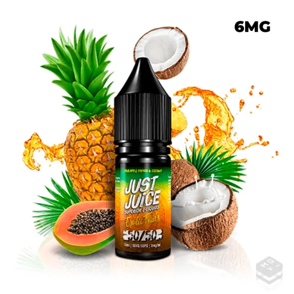 ELIQUID EXOTIC FRUITS PAPAYA PINEAPPLE & COCONUT JUST JUICE 10ML - MASQUEVAPOR