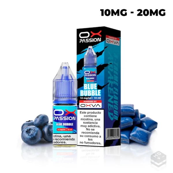 SALES DE NICOTINA BLUE BUBBLE OXVA OX PASSION 10ML - MASQUEVAPOR.com